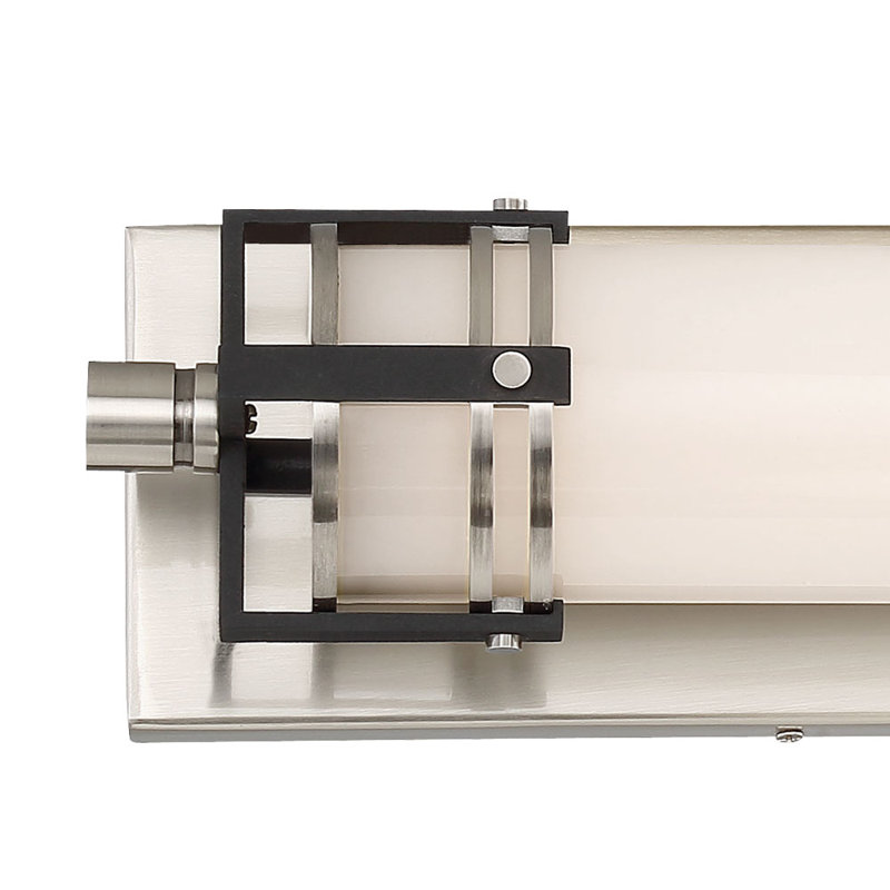 Hokku Designs Aavir 1-Light Dimmable Brushed Nickel Bath Bar | Wayfair