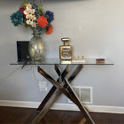 Mercer41 45.3'' Glass Top Console Table & Reviews | Wayfair