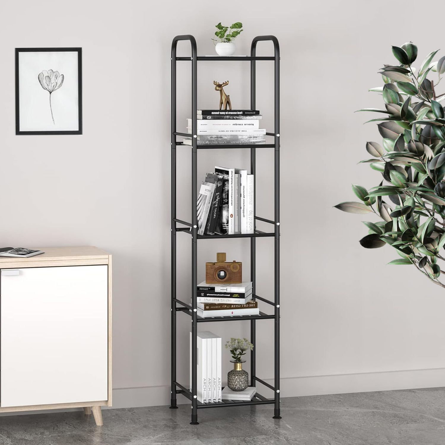 17 Stories Modie Metal Freestanding Bathroom Shelves | Wayfair
