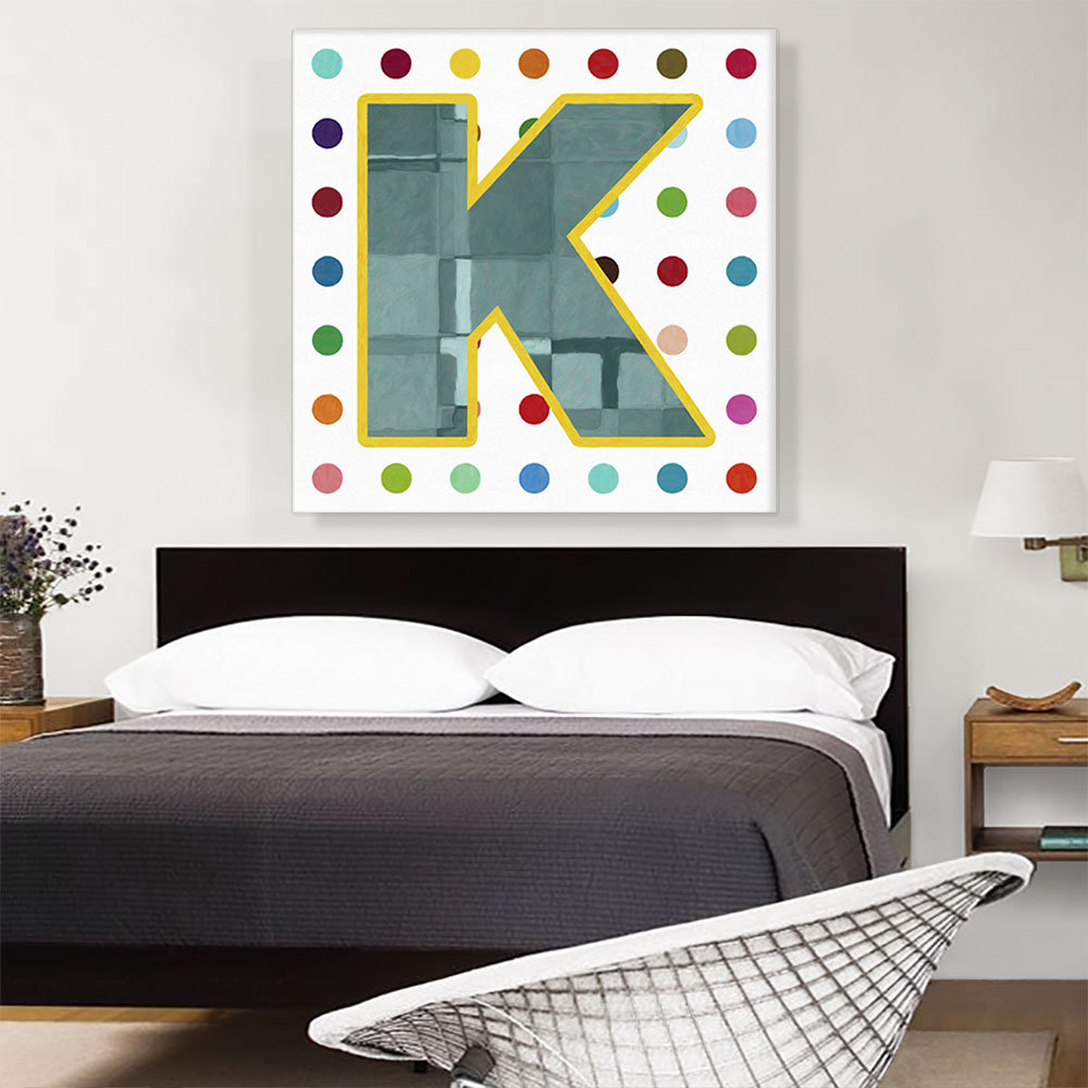 ARTCANVAS Fun Polka Dots Letter K Canvas Art Print - Wayfair Canada