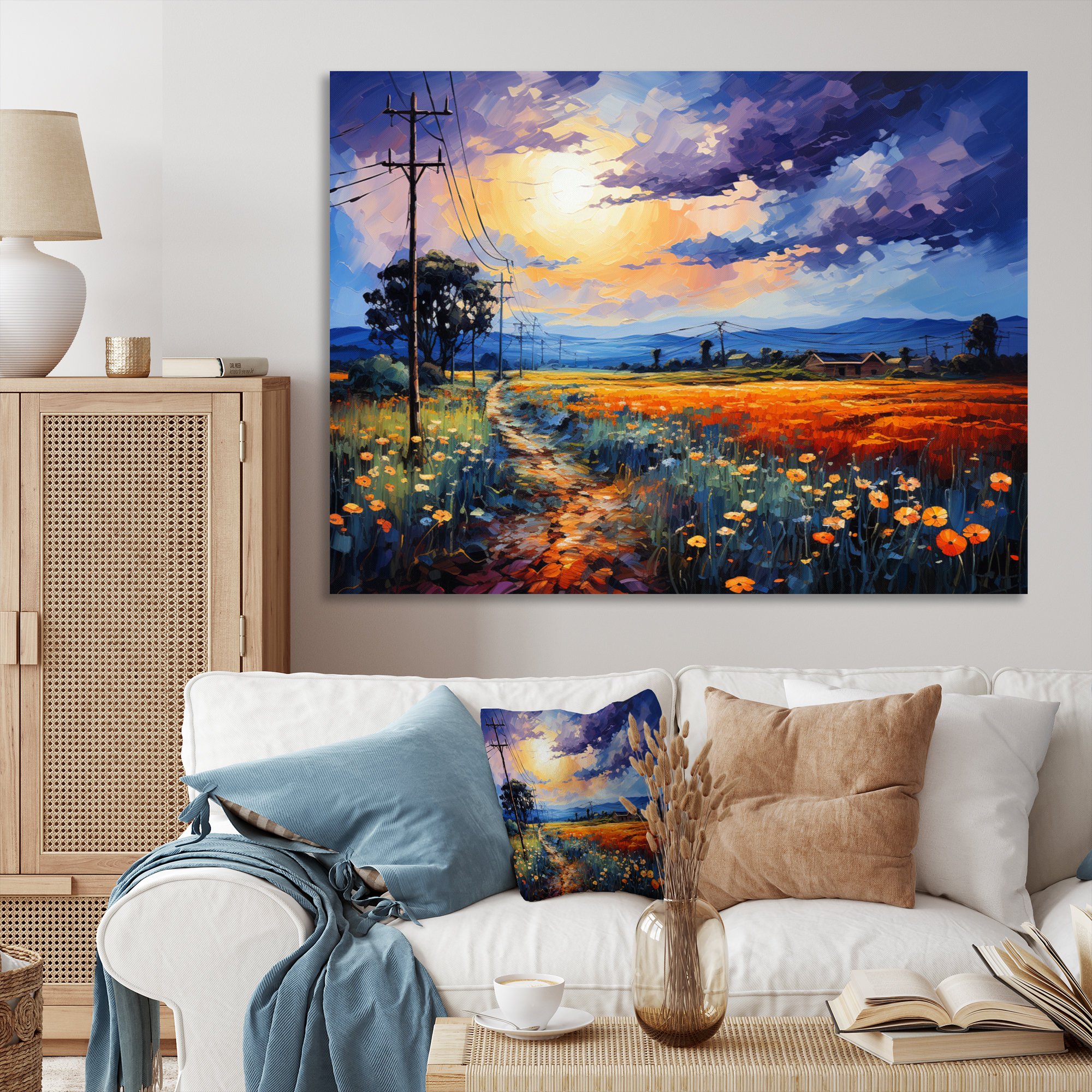 Winston Porter Power Lines Electric Reverie VII On Canvas Print | Wayfair