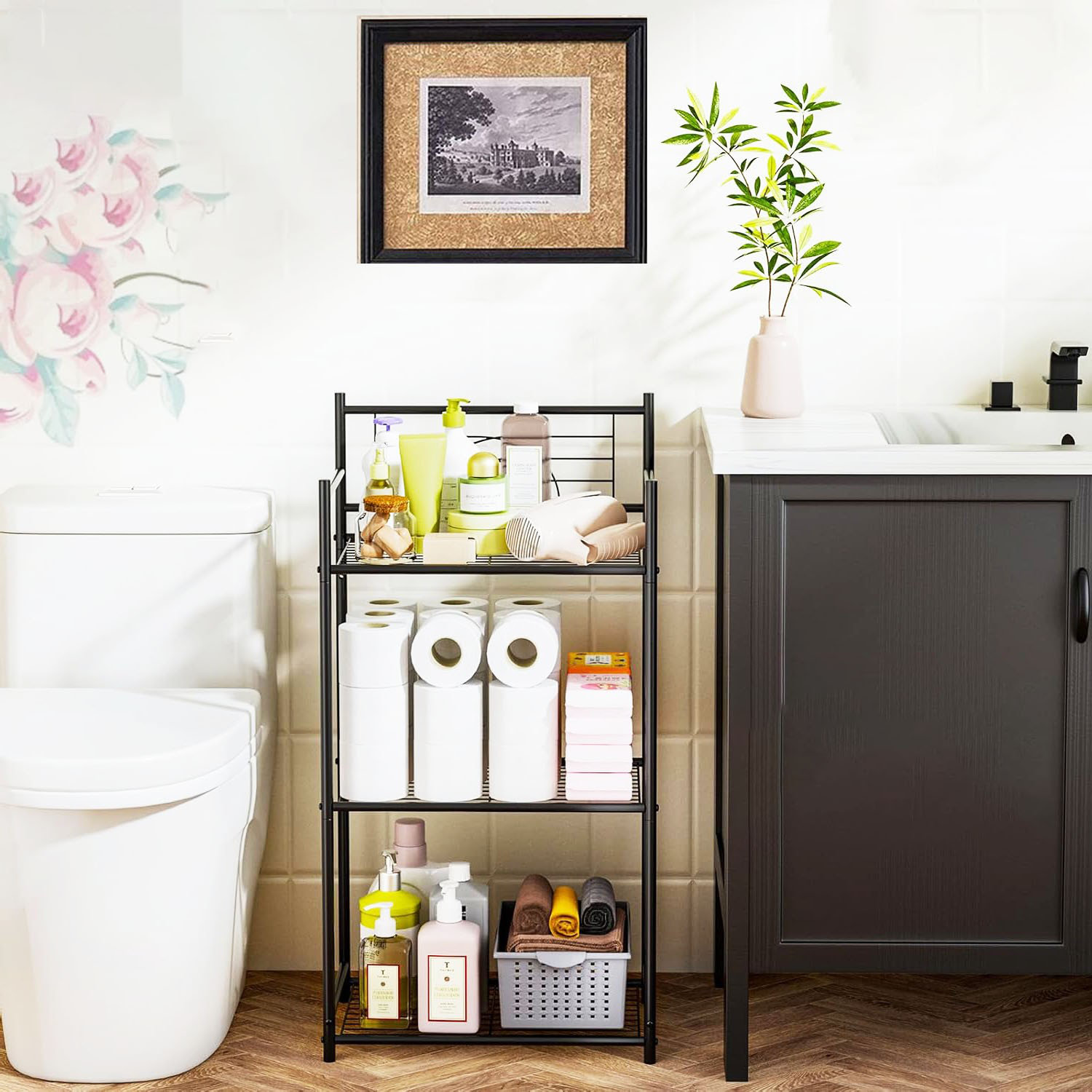 Latitude Run® A 3-Tier Freestanding Multipurpose Storage Shelves ...