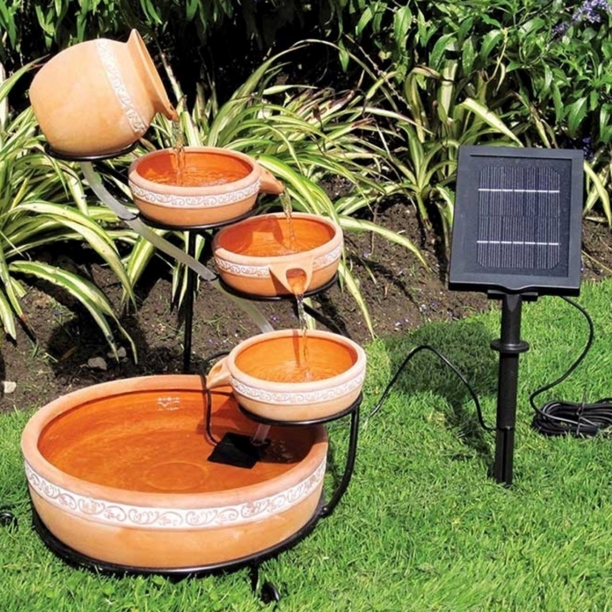 Koolatron Koolscapes Solar-Powered 5-Tier Terracotta Cascading Fountain & Reviews - Wayfair Canada