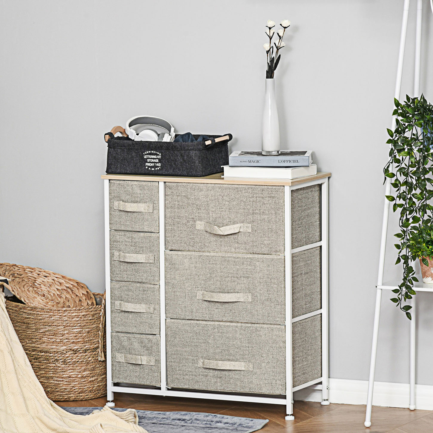Ebern Designs 7-Drawer Dresser Storage Tower Cabinet Organizer Unit ...