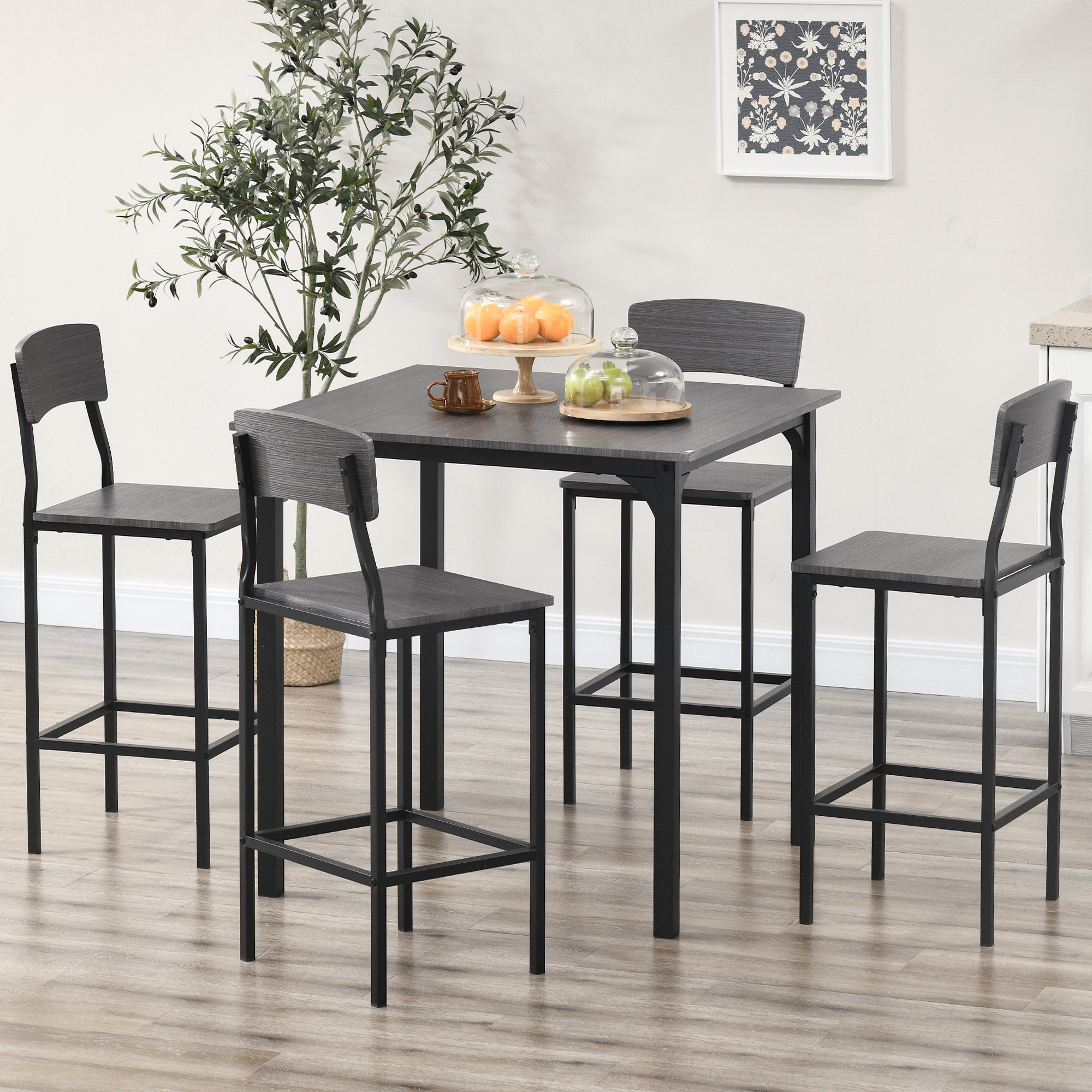 17 Stories 4 - Person Counter Height Dining Set & Reviews | Wayfair