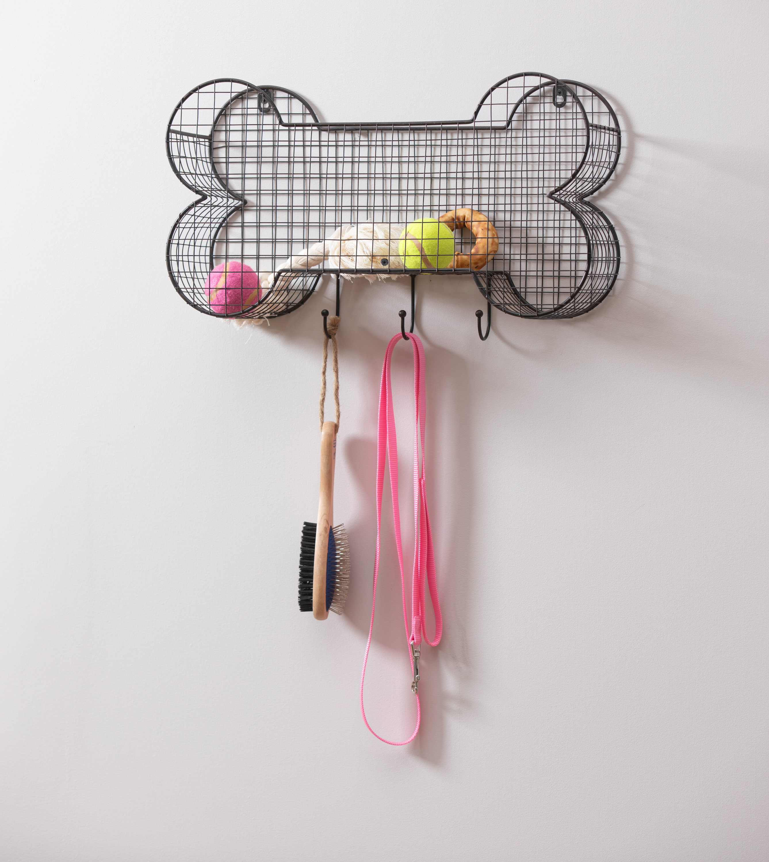 17 Stories Braymore Dog Bone Metal Wall Organizer | Wayfair