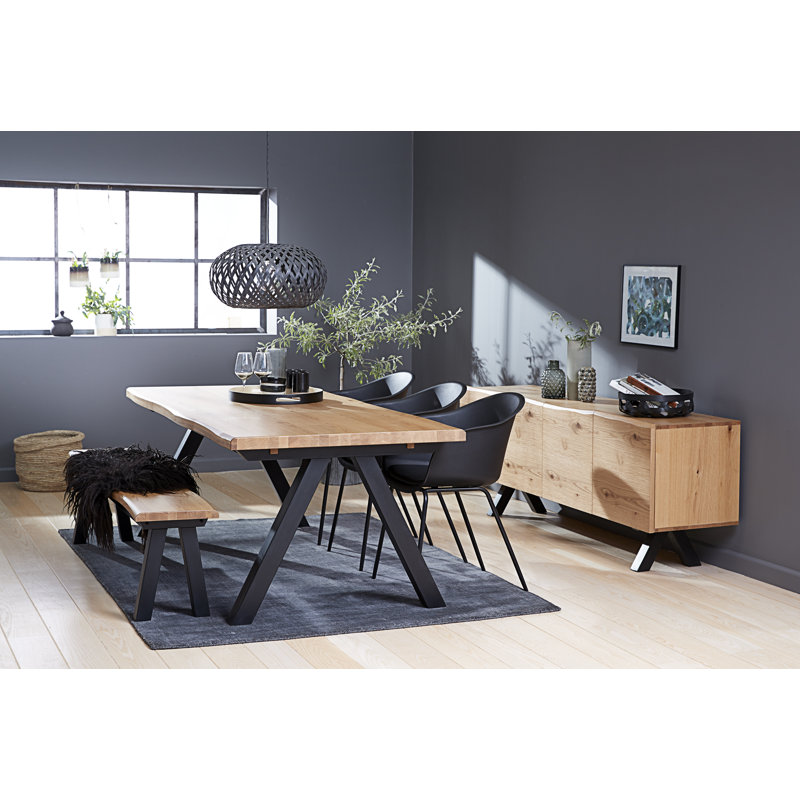 AllModern Sten 83" Wood Farmhouse Dining Table & Reviews | Wayfair