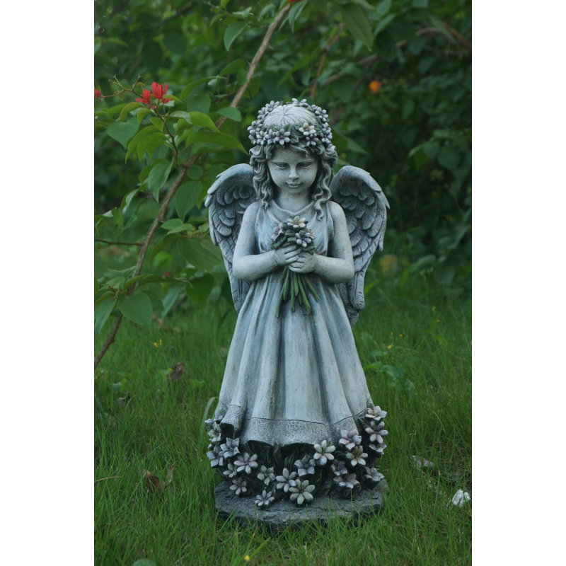 Hi-Line Gift Ltd. Angel Holding Flowers Statue & Reviews - Wayfair Canada