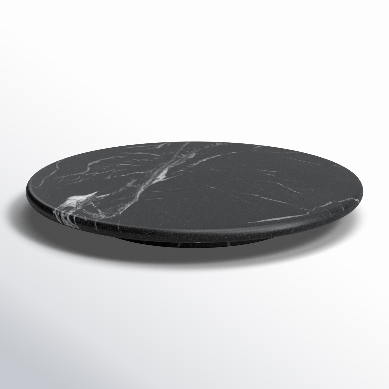 AllModern Dannon Marble Lazy Susan Coffee Table Tray | Wayfair