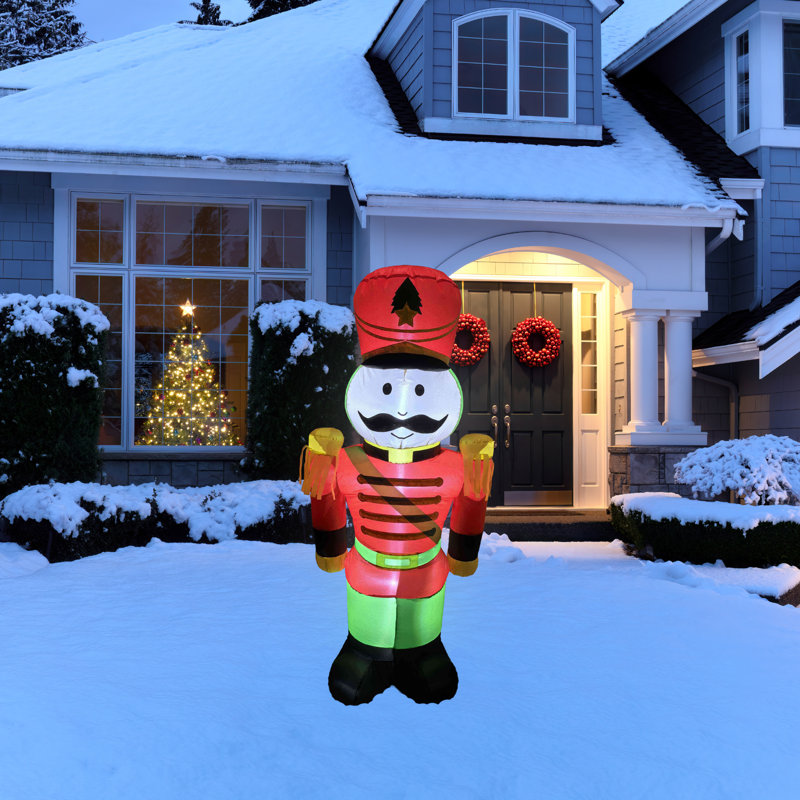 Northlight Seasonal LED Lighted Inflatable Soldier Nutcracker Outdoor ...