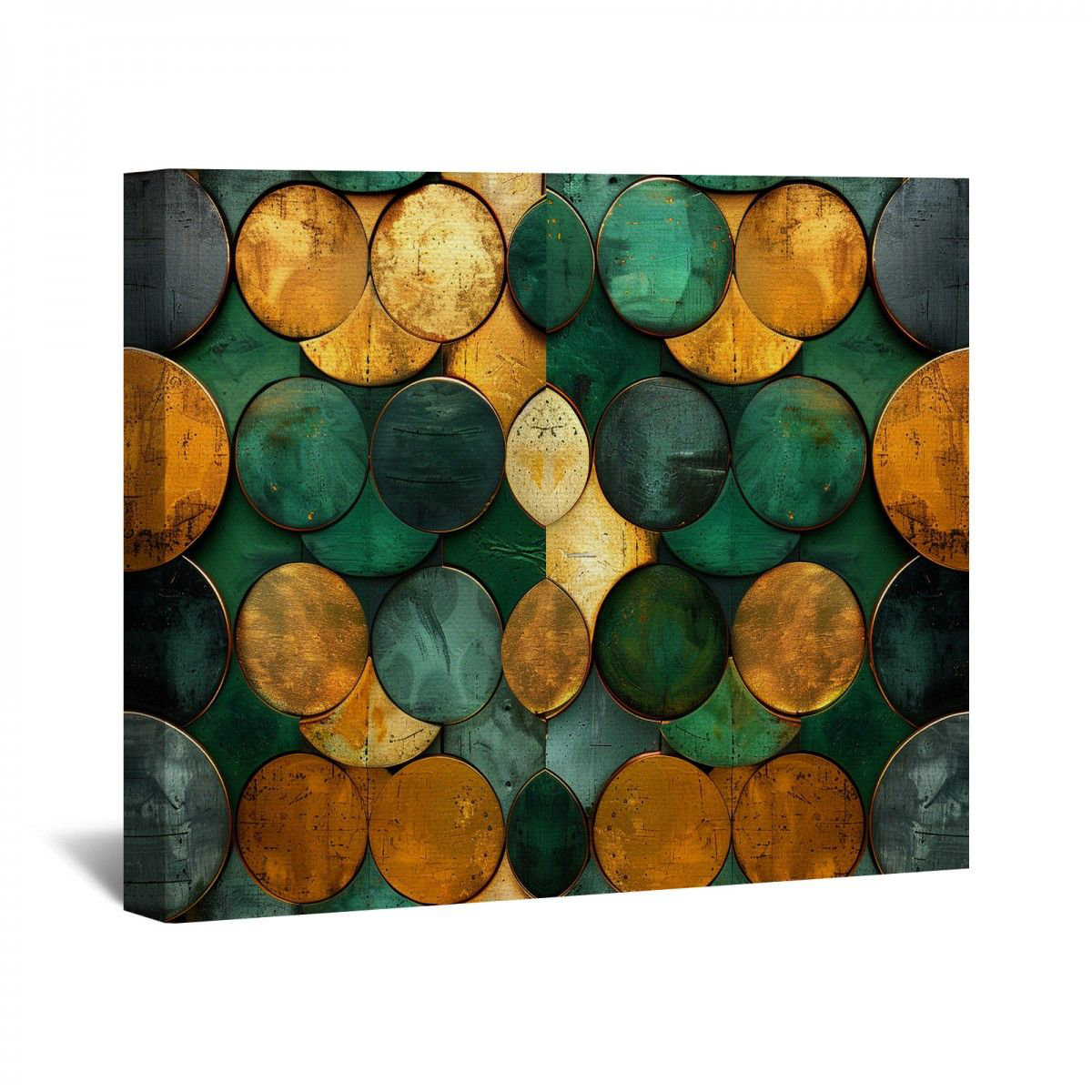 Ebern Designs Circle Array Canvas Wrap - Visual Art Wall Decor ...