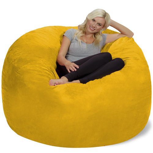 Yellow Bean Bag Chairs You'll Love | Wayfair