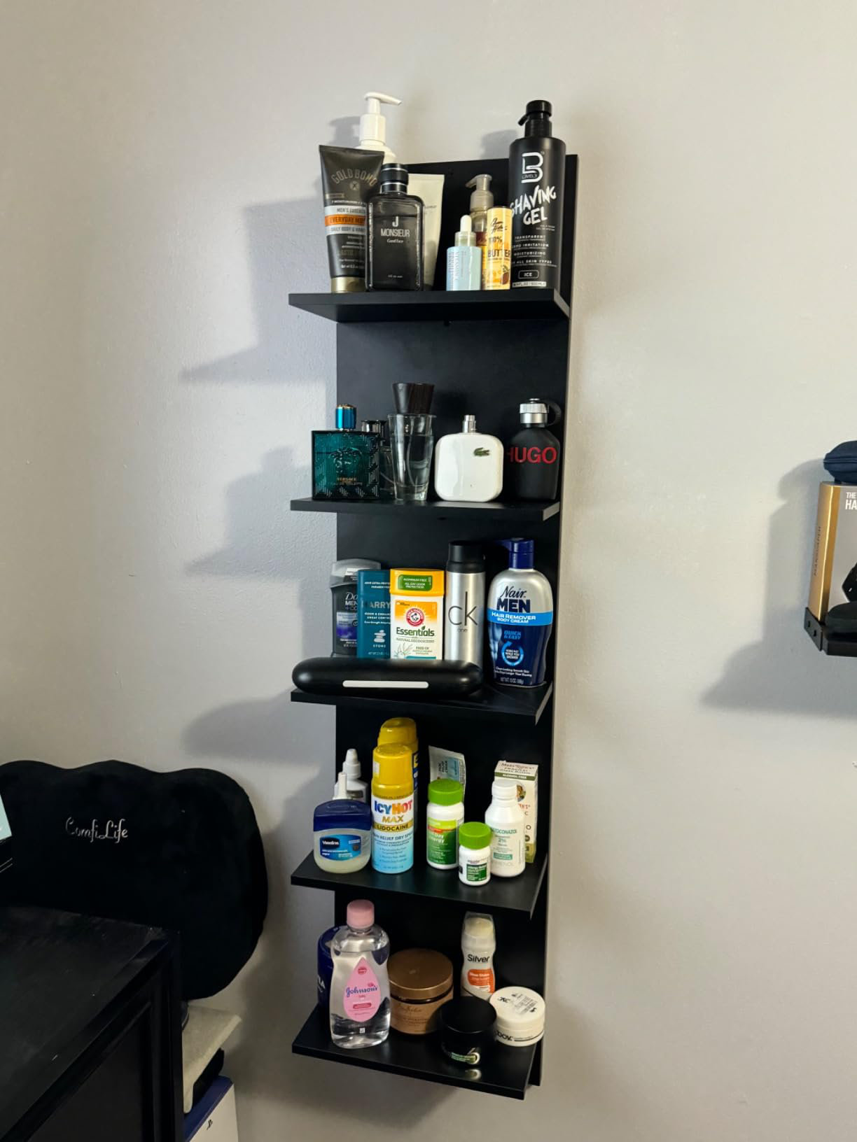 Latitude Run® Wall Mount Vertical Shelving Unit – Modern Column Shelves ...