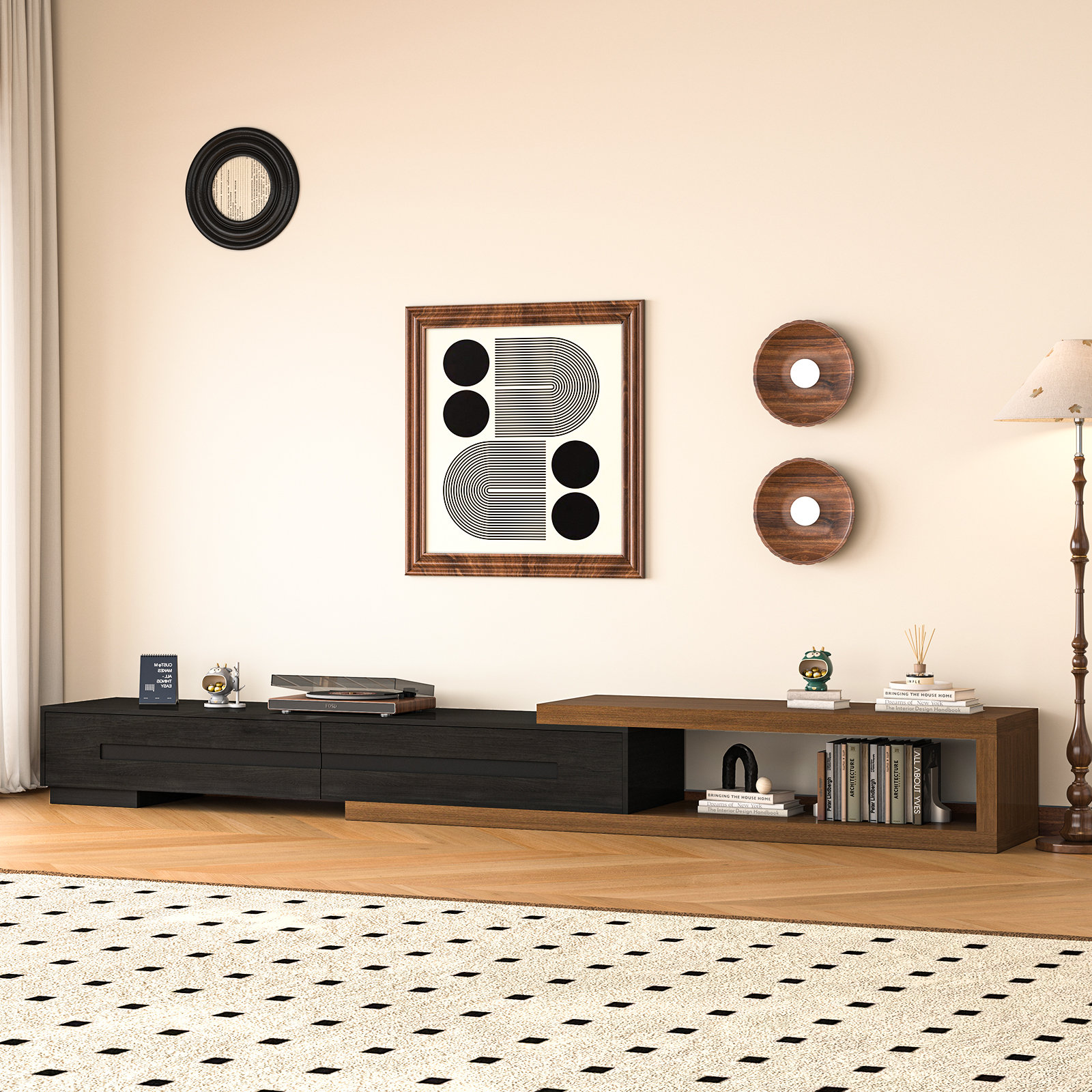 Ebern Designs Extendable Tv Stand, Modern Entertainment Center For Up ...