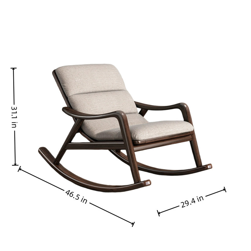 VIBORZ Solid Wood Rocking Chair | Wayfair
