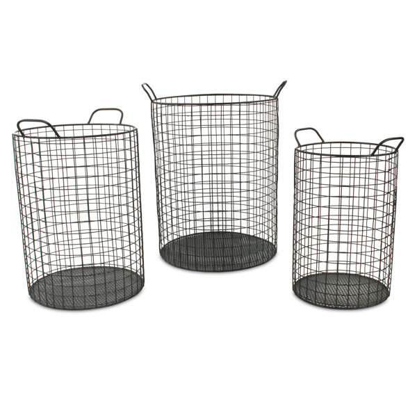 Williston Forge Tall Cylinder Wire Bins Basket & Reviews | Wayfair