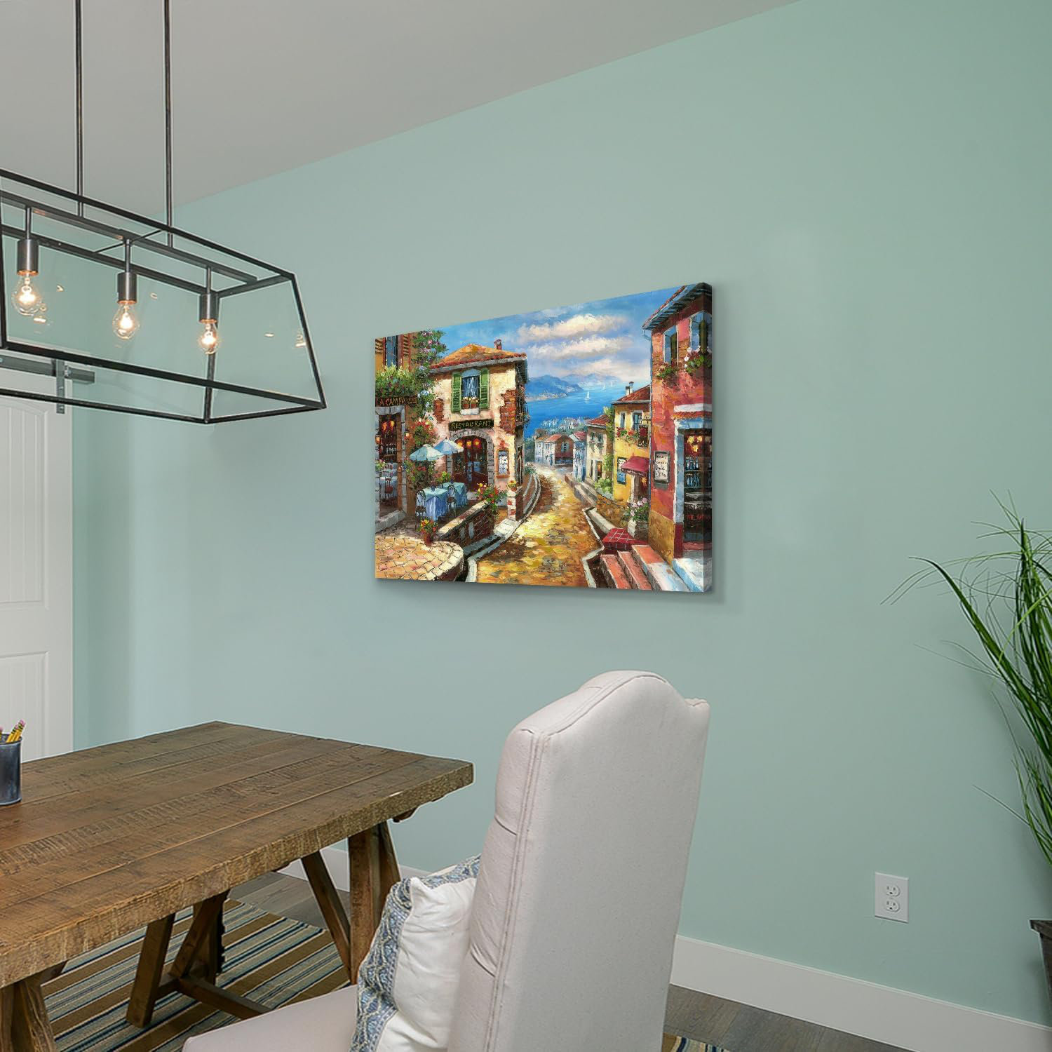 Lark Manor™ Cityscape Abstract Wall Art Artwork: Mediterranean City ...