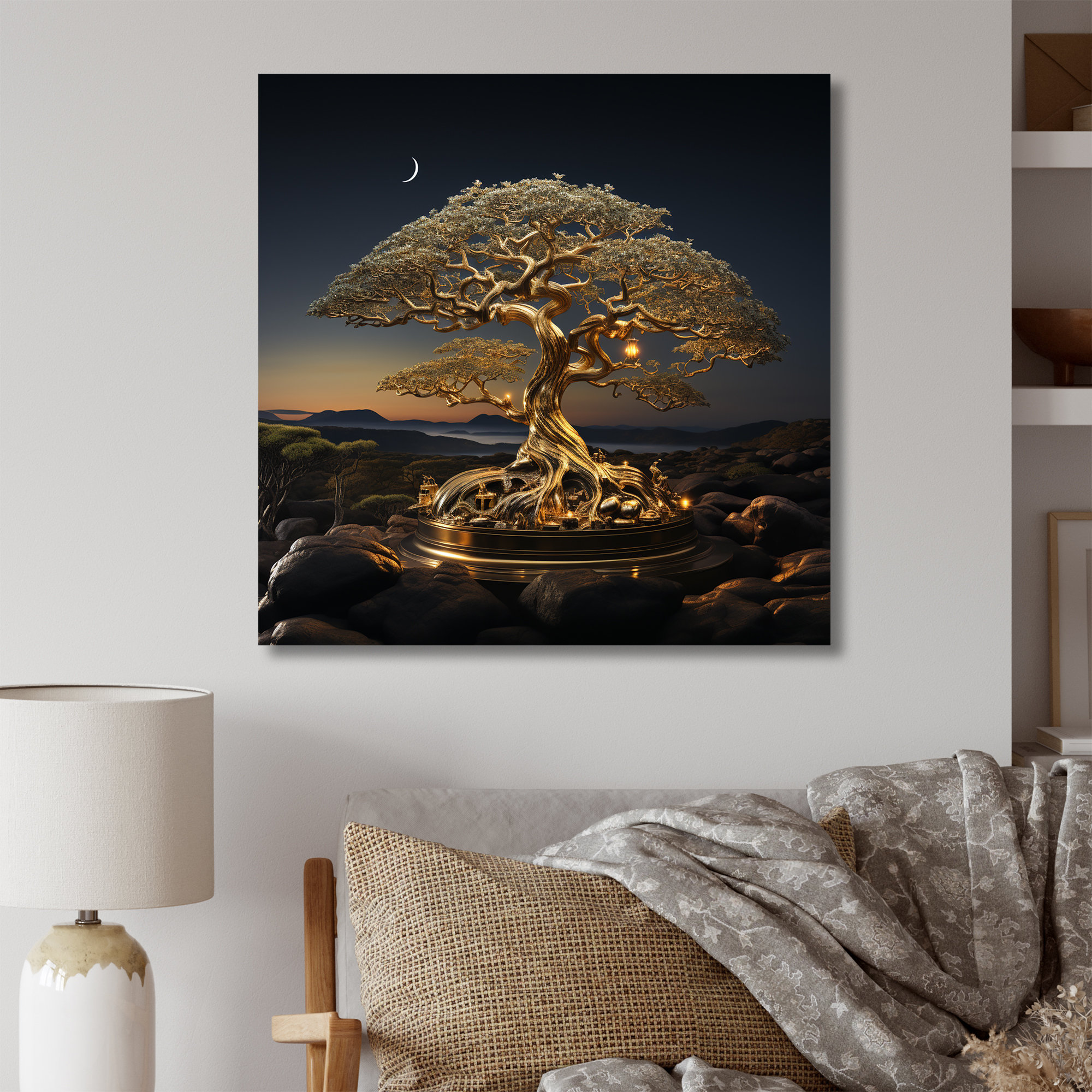 Design Art Bonsai Tree Strength On Canvas Print | Wayfair