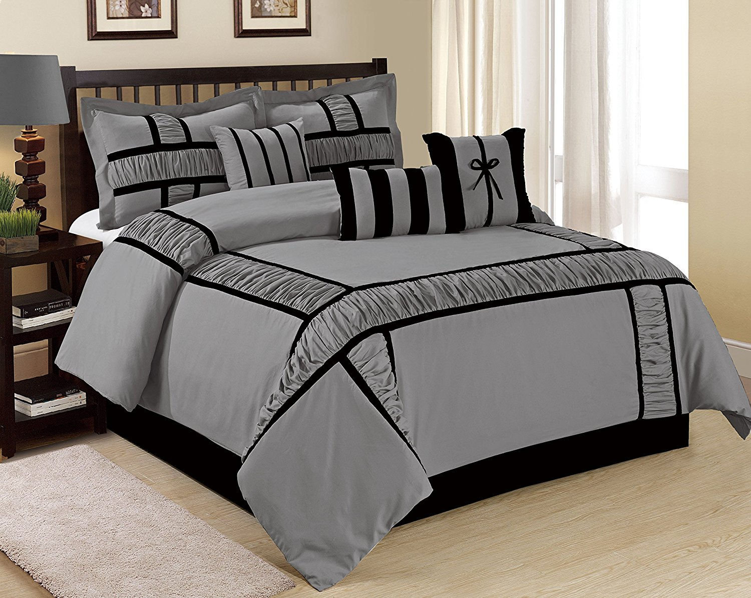 A&J Homes Studio Ensemble d'édredon en microfibre 7 pièces et ...
