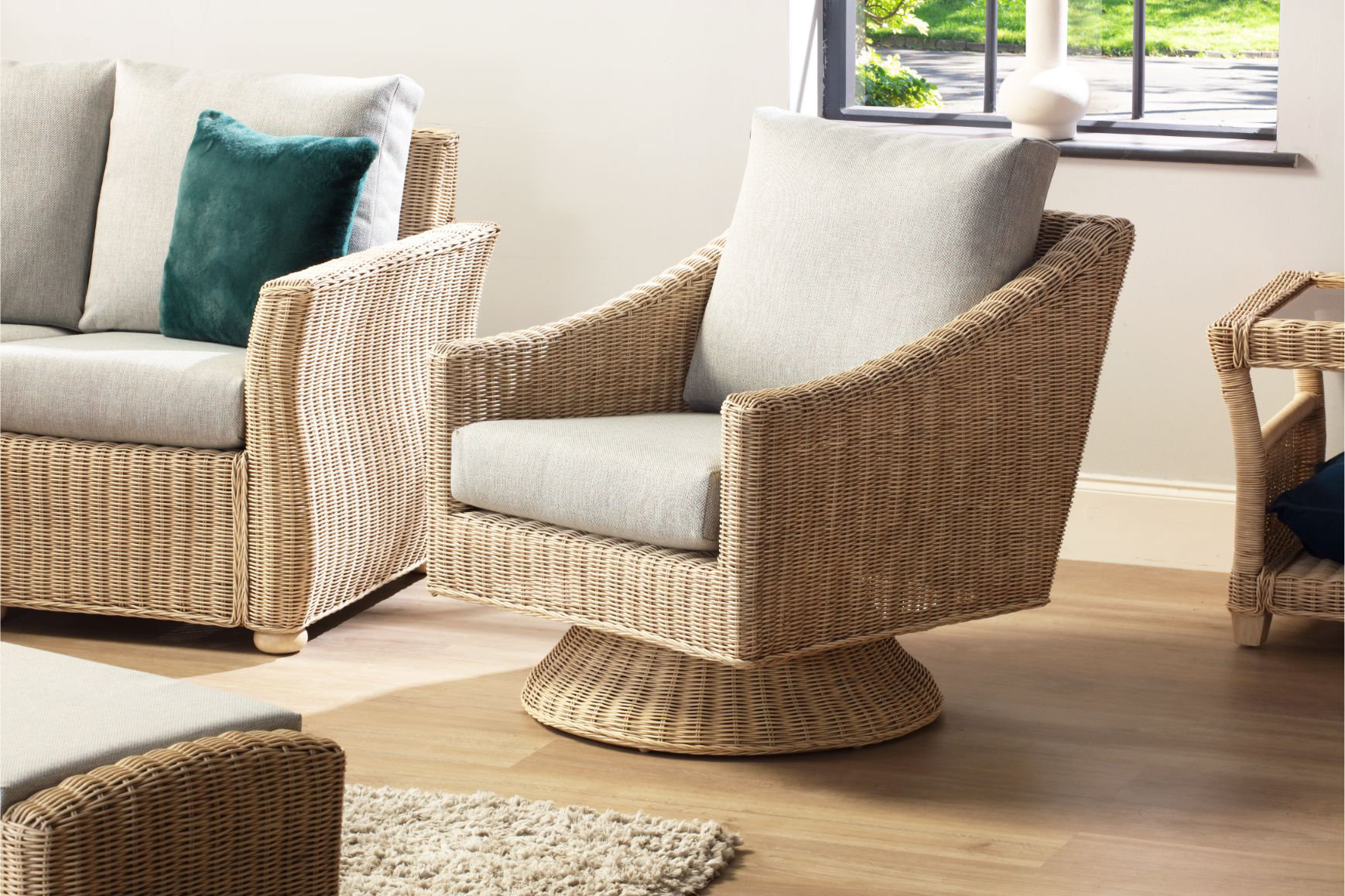17 Stories corsica dijon swivel chair roma teal | Wayfair.co.uk