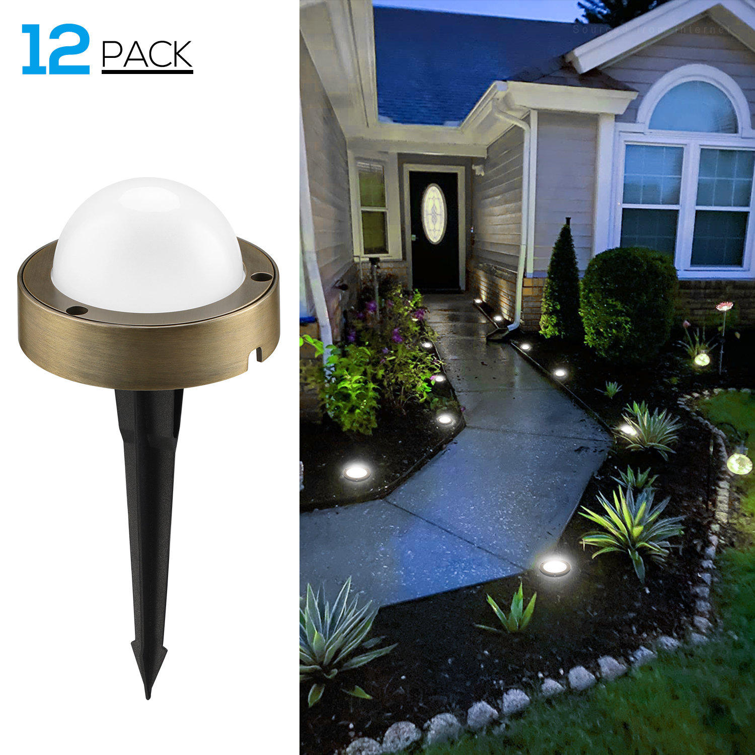 LEDVANS Luna LED Landscape Lighting, 12-24V AC/DC Low Voltage Path ...
