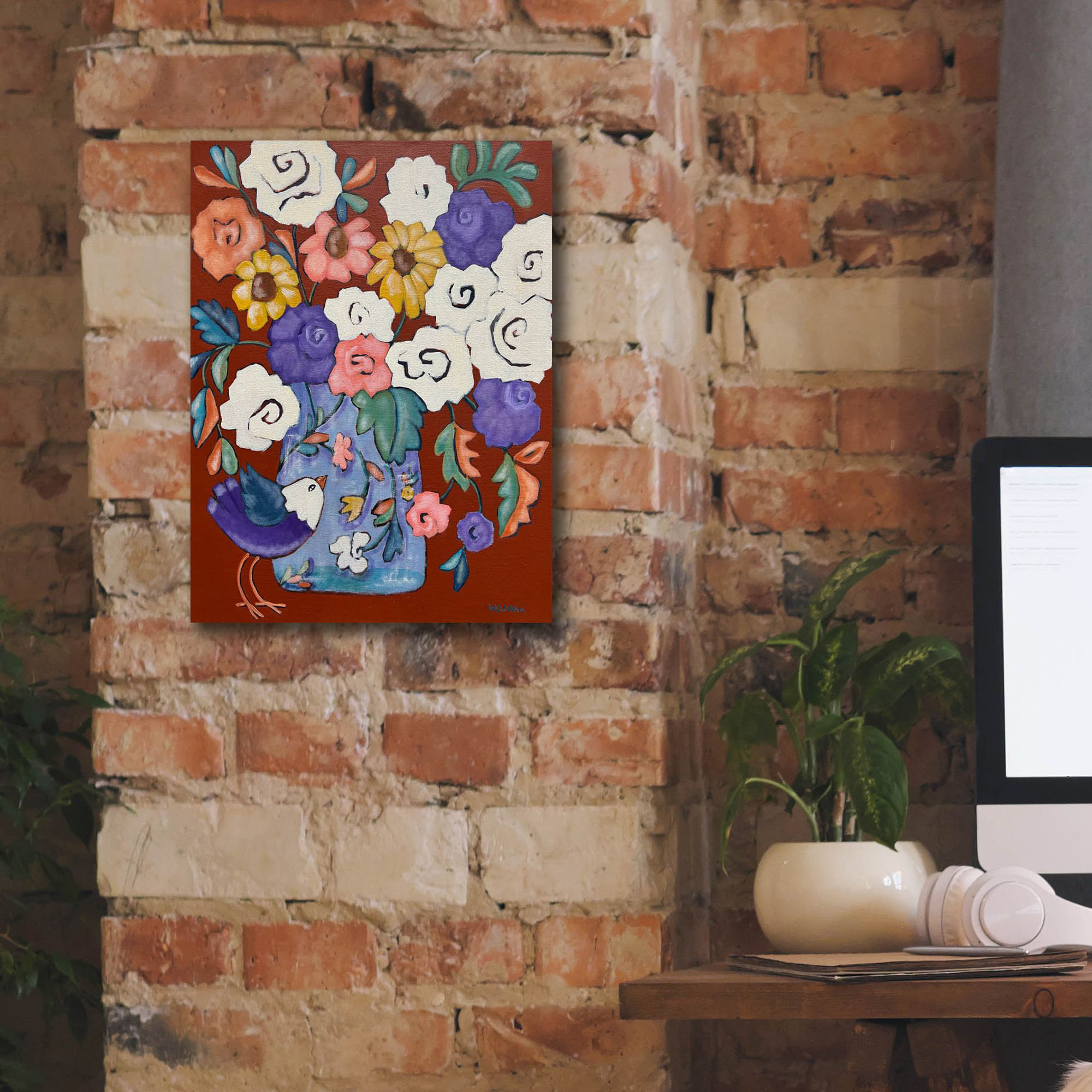 Red Barrel Studio® Epic Graffiti 'Brightly' By Holly Wojhan, Canvas W ...