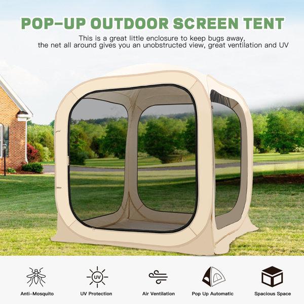 ShangQuan WuLiu Screen House Tent Pop-Up, Portable Screen Room Canopy ...