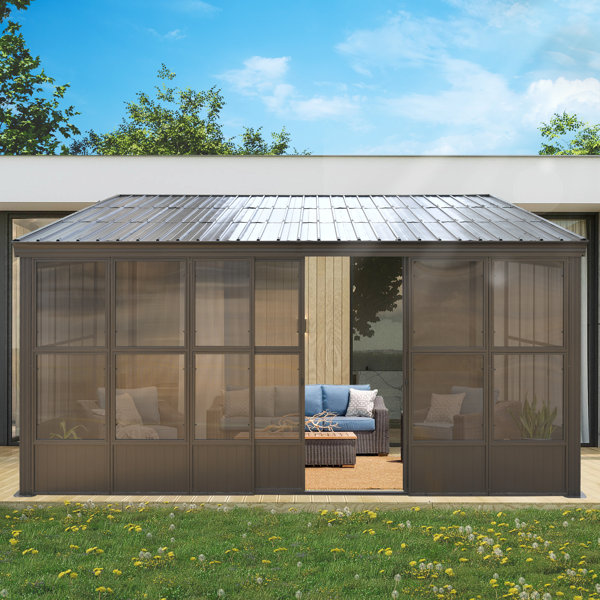 domi outdoor living 16 pi L 12 pi. D Solarium mural en aluminium ...