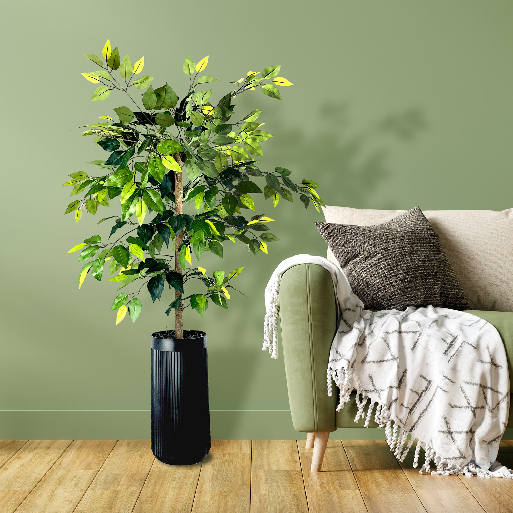 Primrue 60'' Faux Ficus Tree in Planter | Wayfair