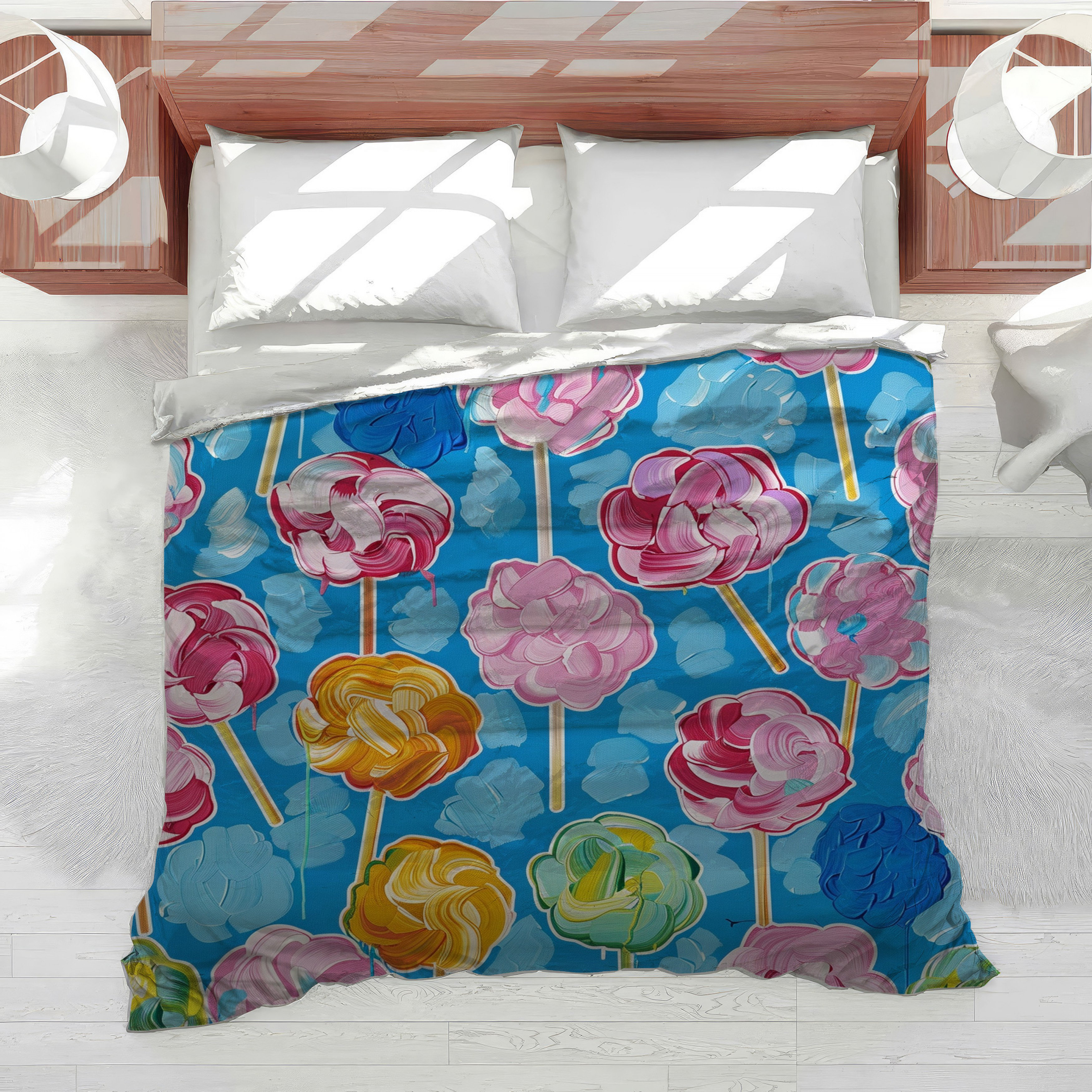 VisionDecor Cotton Candy Bedding Food Comforter Contemporary | Wayfair