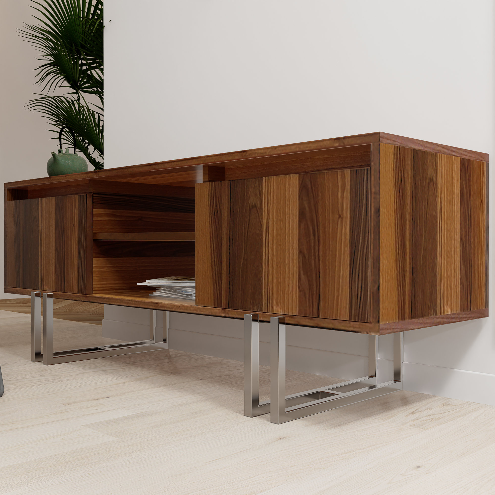 Latitude Run® Indoor Rustic TV Stand, Modern 60 Inch TV Entertainment ...