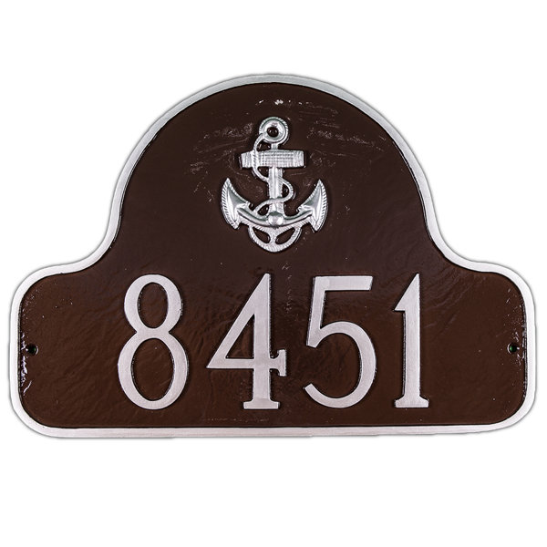 Montague Metal Products Anchor Arch Address Sign Plaque with Lawn ...