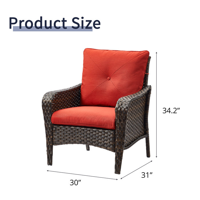 Red Barrel Studio® Wicker Outdoor Lounge Chair | Wayfair