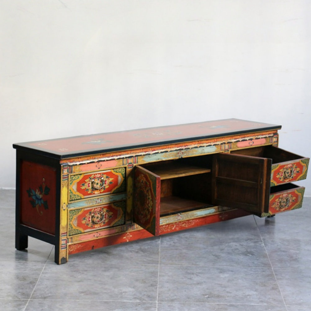 Hokku Designs Retro Multi-Color TV Cabinet | Wayfair