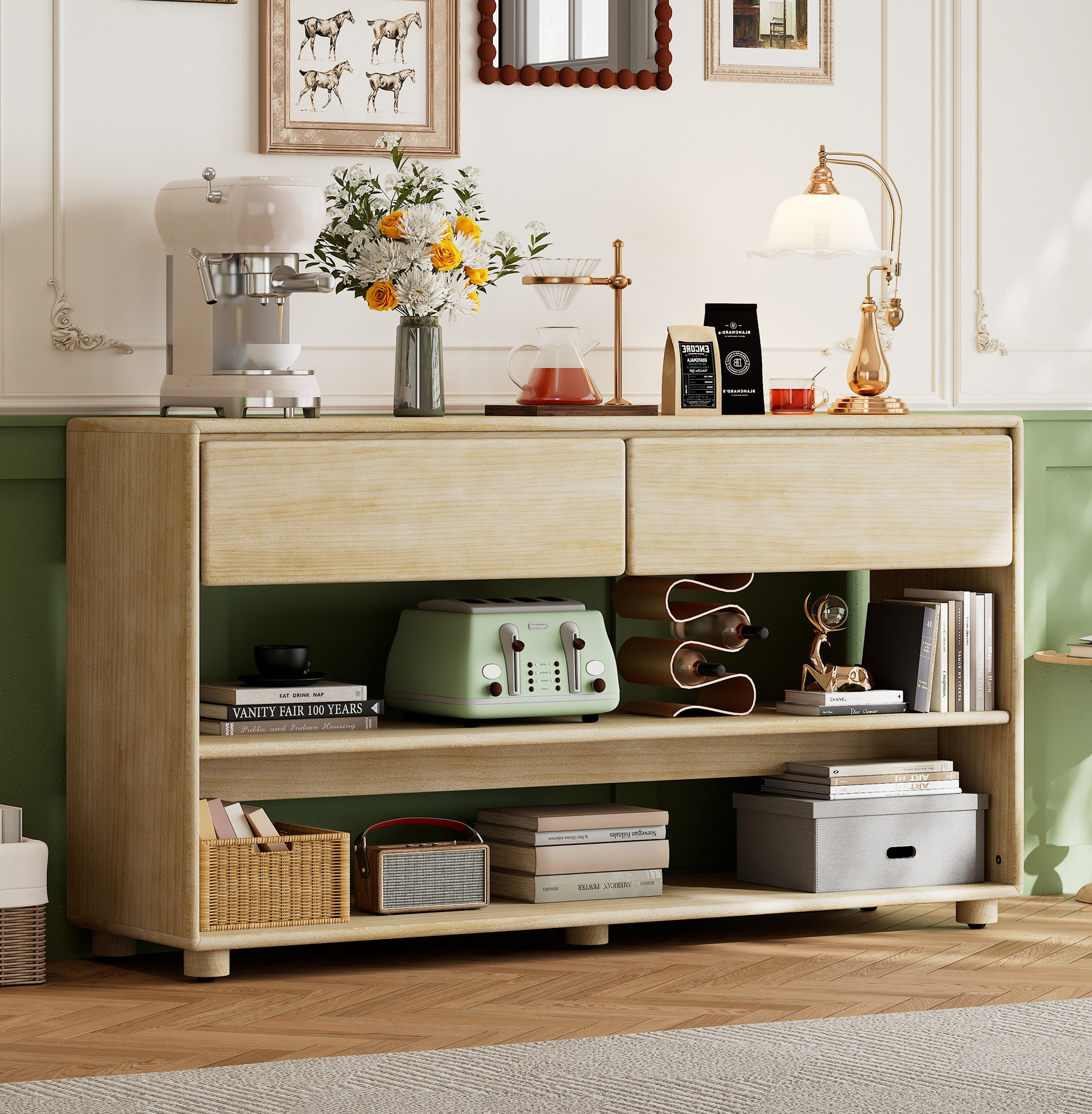 Latitude Run® TREXM Console Table for Entryway, Vintage Entryway Table ...