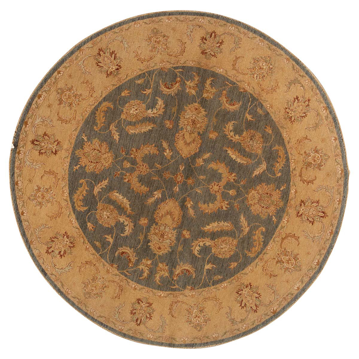 Bokara Rug Co., Inc. One-of-a-Kind Hand-Knotted 8' Round Wool Area Rug ...