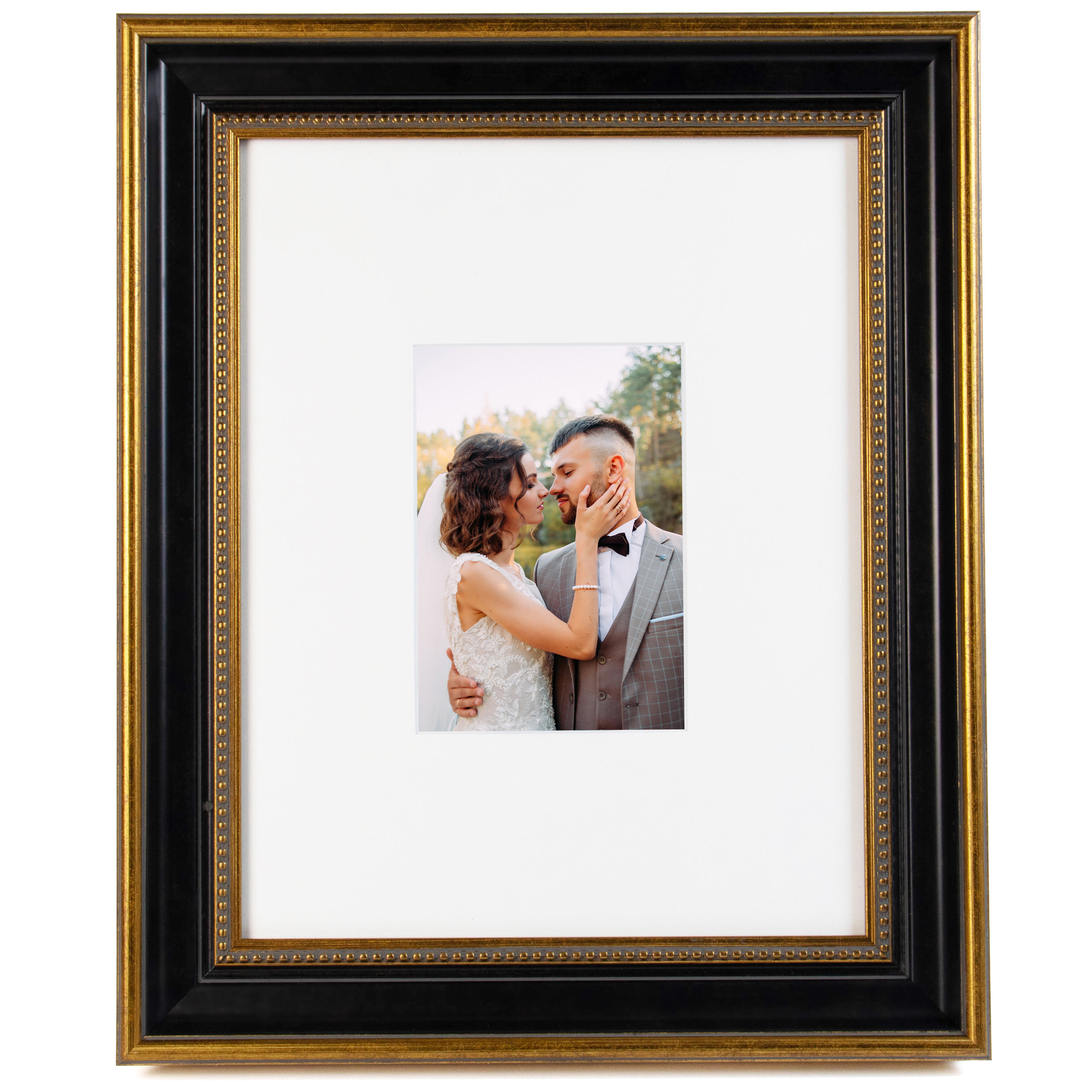 Rosdorf Park Nolea Ornate Gold Design Black Frame Picture Frame | Wayfair
