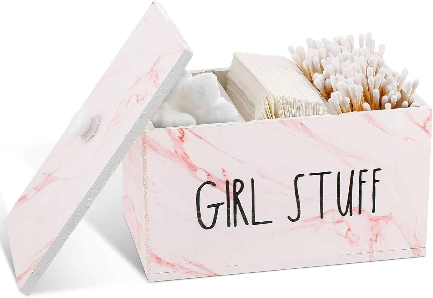 One Allium Way® Tampon Holder For Bathroom With Lid Tampon Storage Pad ...