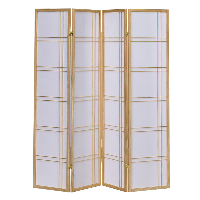 Ebern Designs Hernadez Natural 4 Panel Screen | Wayfair