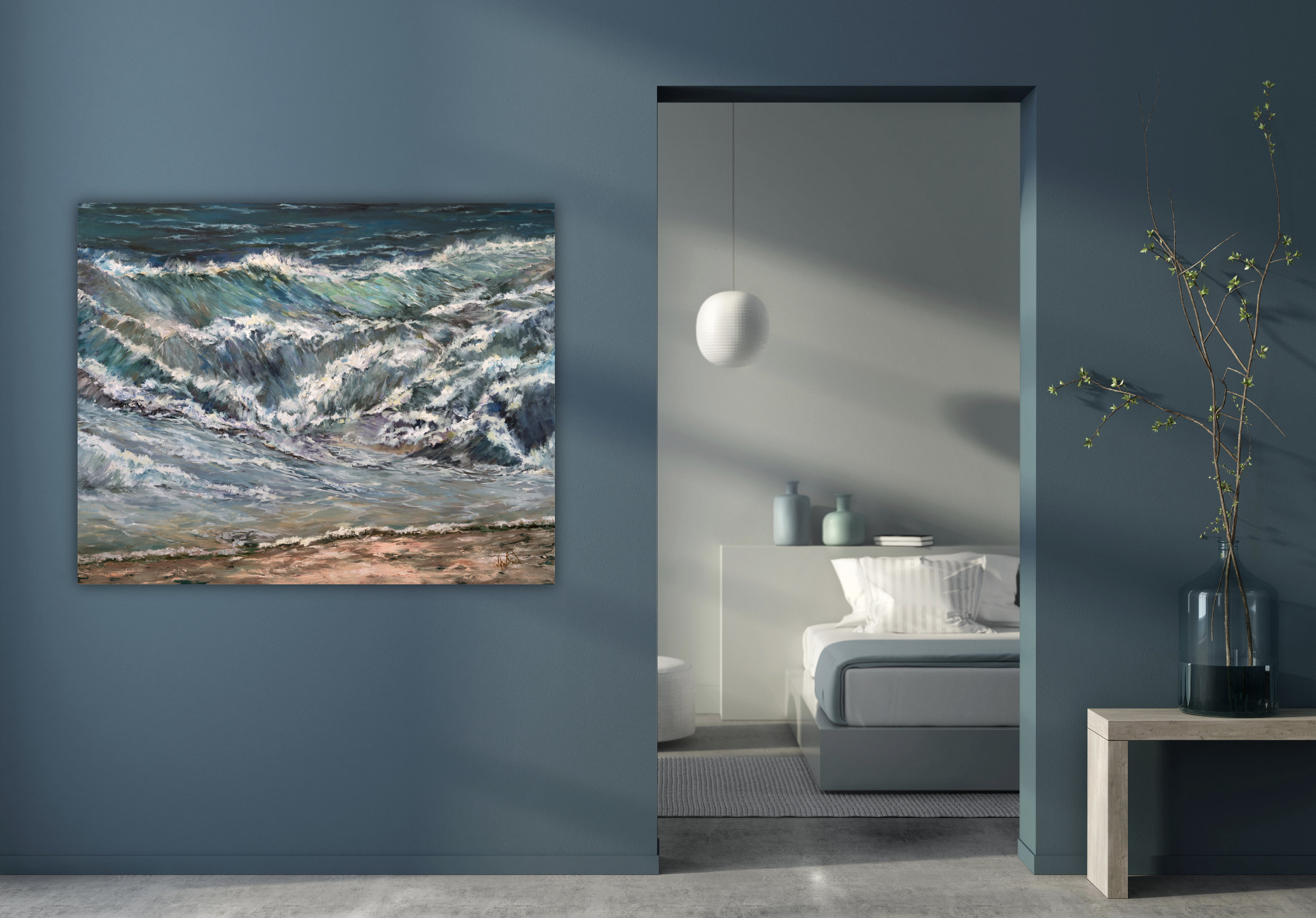 Brayden Studio® Ocean's Edge - Artist Enhanced Canvas Print | Wayfair
