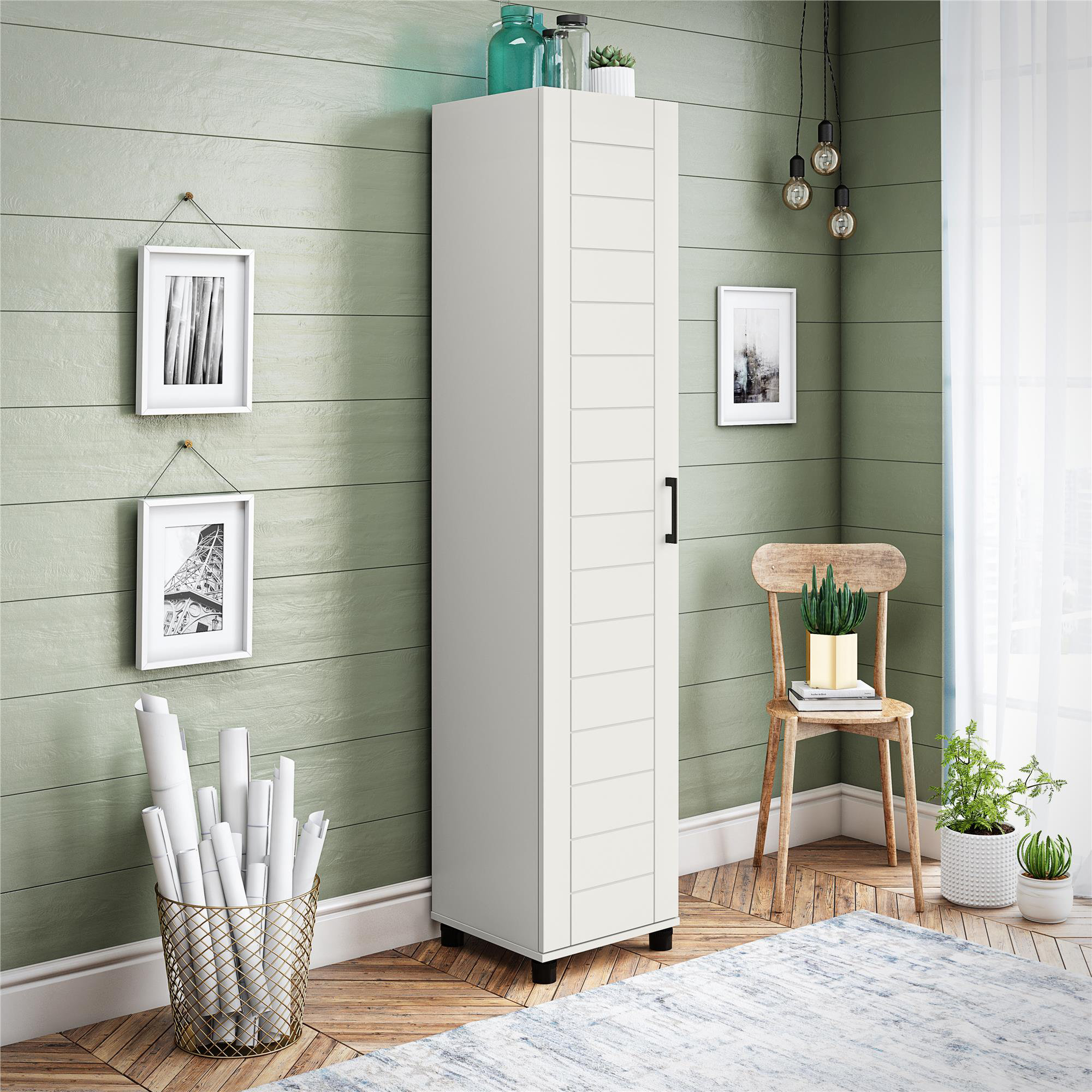 Langley Street® Labarge 16" Wide 1-Door Shiplap Storage Cabinet ...