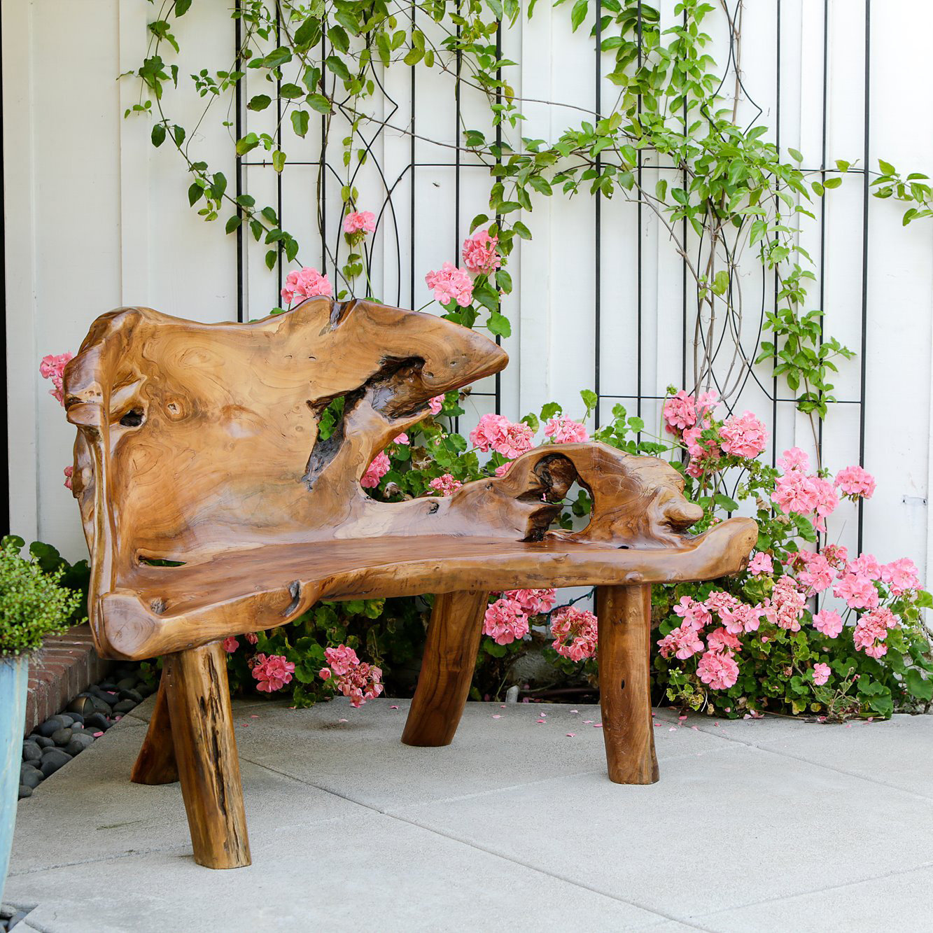 Garden Age Teak Root Bench - Large | Wayfair