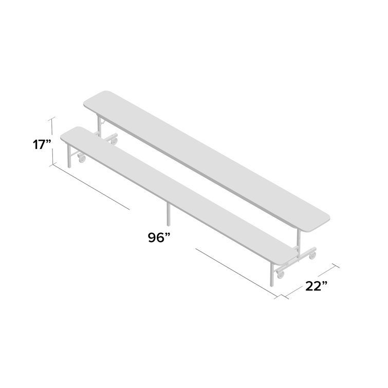 KI Furniture Uniframe Convertible Bench KI Furniture 96'' Rectangle ...