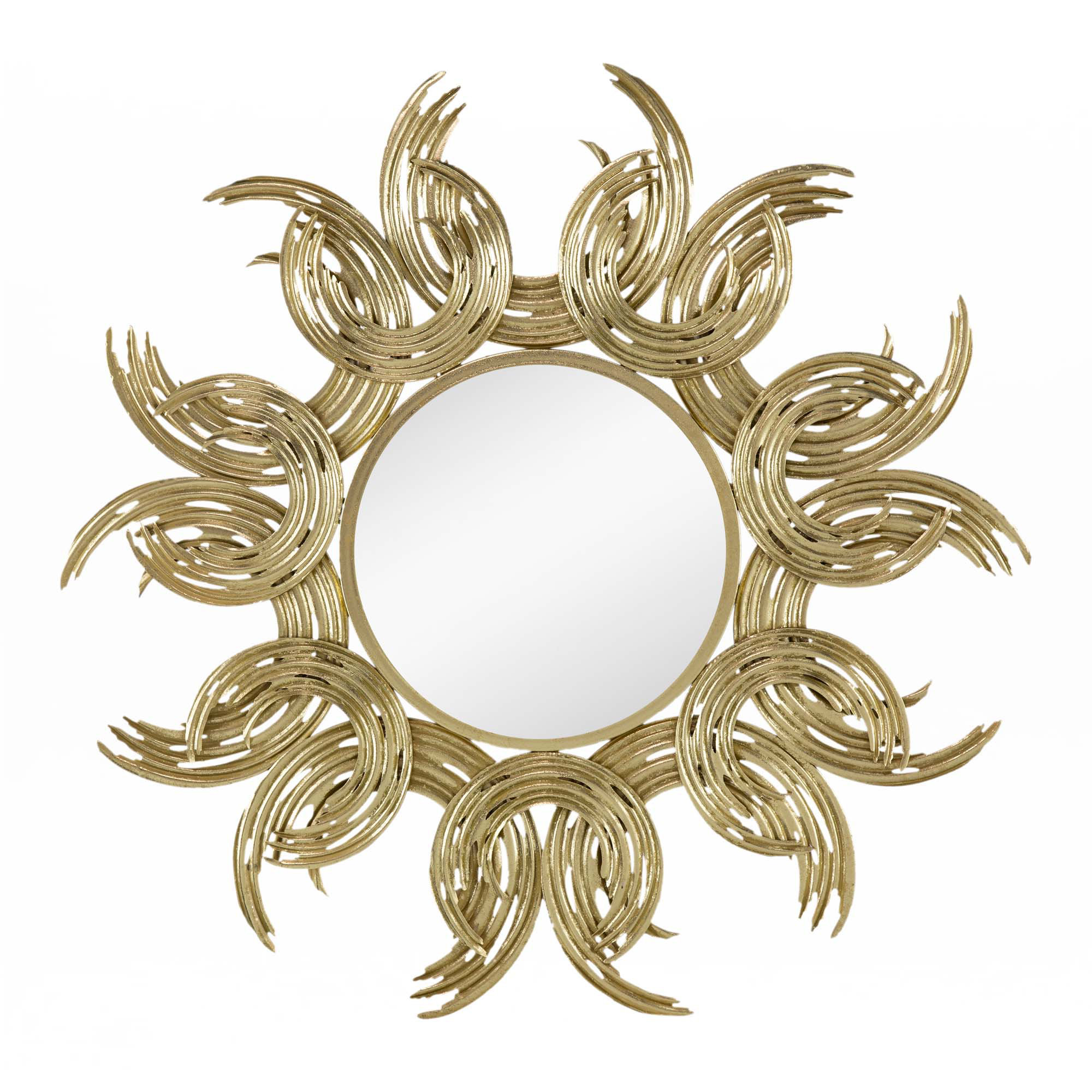 House of Hampton® 38" Sunburst Decorative Mirror,Boho Wall Decor | Wayfair