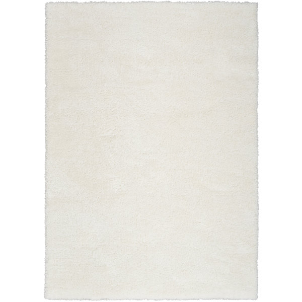 Latitude Run® Casoria Pacific ShagSolid Ivory Area Rug & Reviews | Wayfair