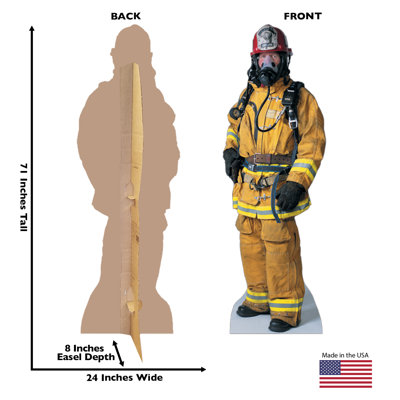 Advanced Graphics Modern Heroes Firefighter Life-Size Cardboard Stand ...