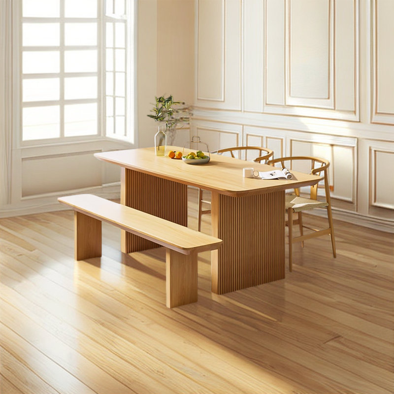 Corrigan Studio® 4 - Person Burlywood Rectangular Solid Wood Dining ...