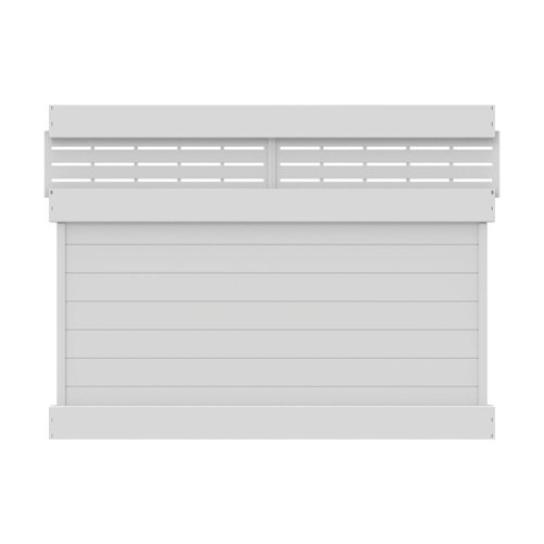 Barrette Outdoor Living Horizontal Fence Boardwalk White Vinyl Panel ...