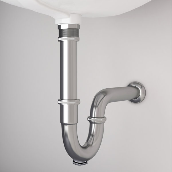 Ayna Decors Brass P Trap, 1 1/4 Bathroom Basin Waste Trap Drain Kit ...