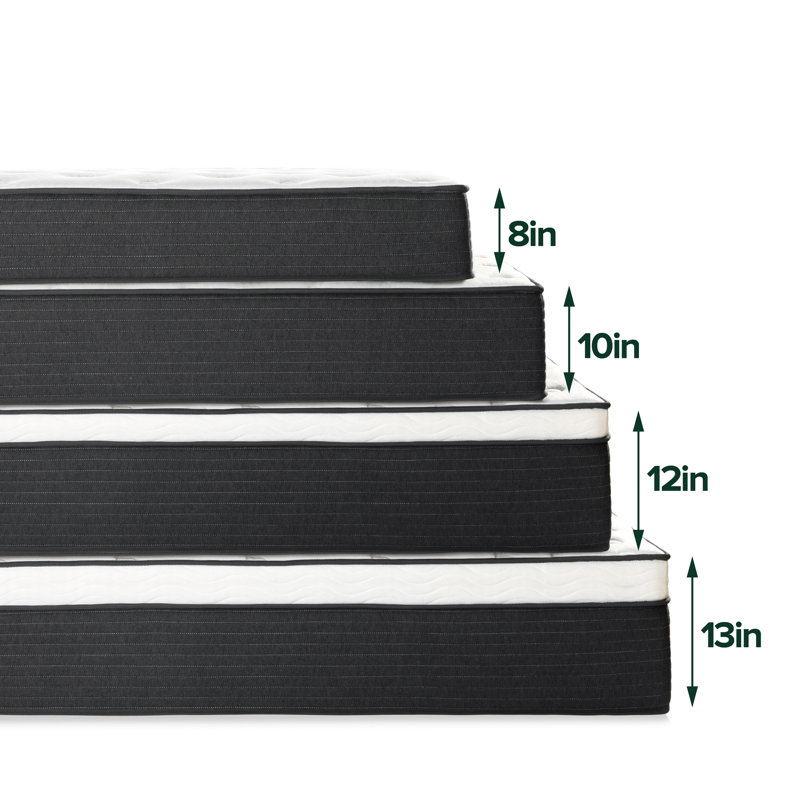 Zinus 12” Medium Hybrid Mattress & Reviews | Wayfair